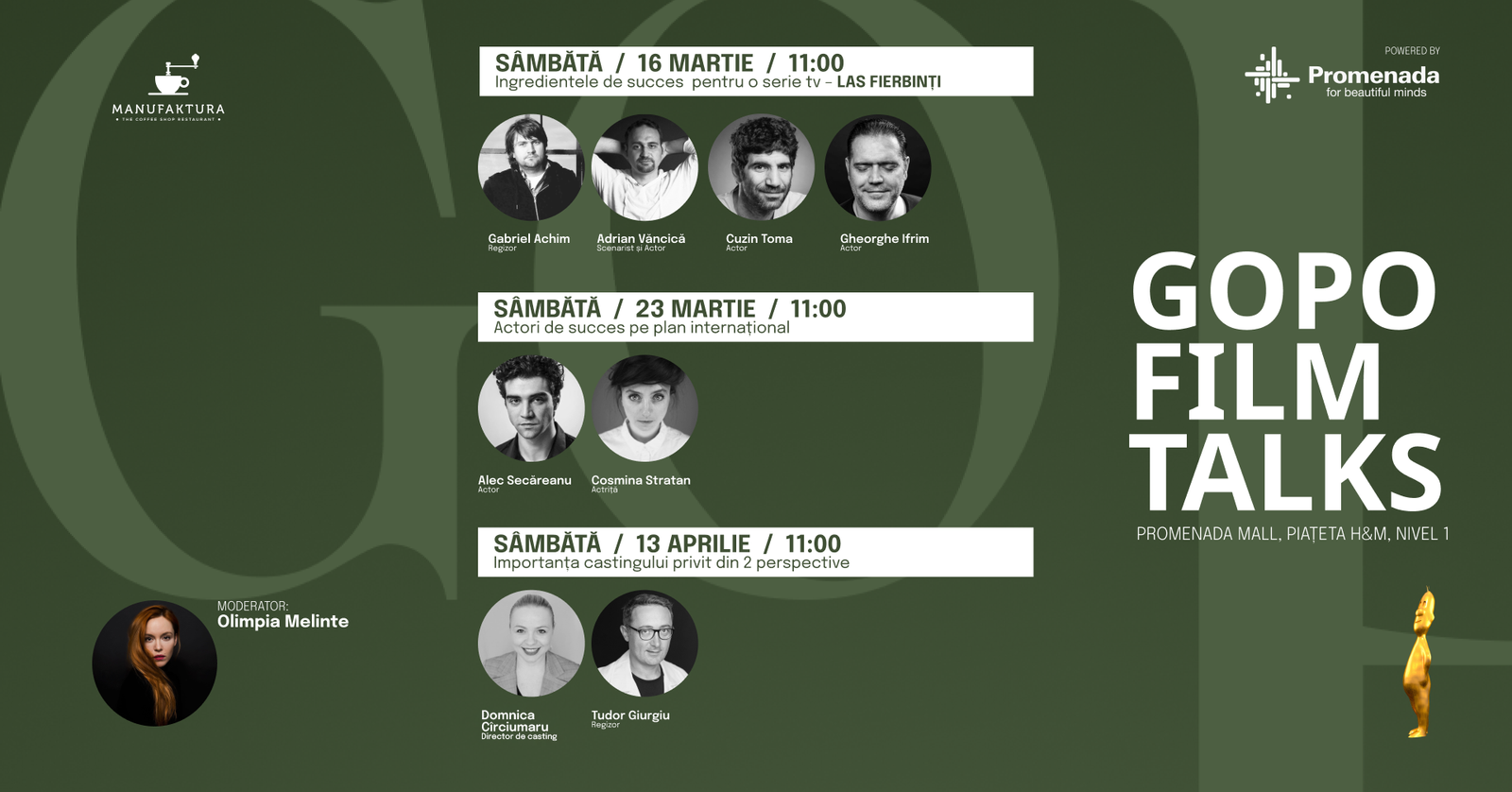 Gopo Film Talks îți dă întâlnire cu personalități din lumea filmului la ...